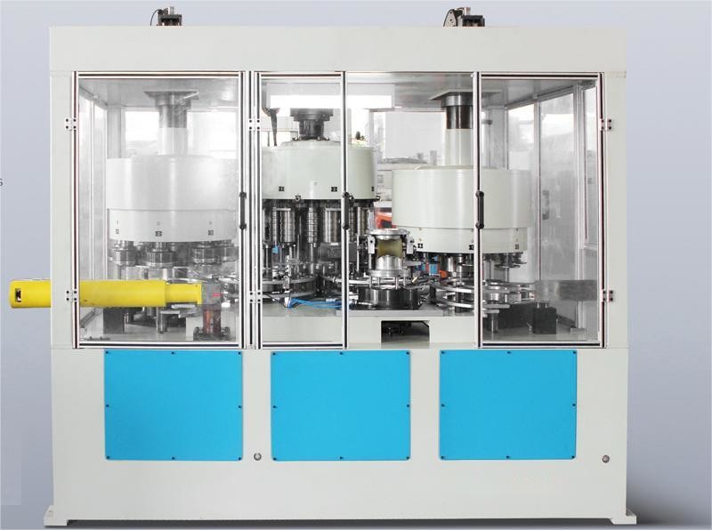 Full Automatic Aerosol Can Combination Machine Flanging Seaming ...