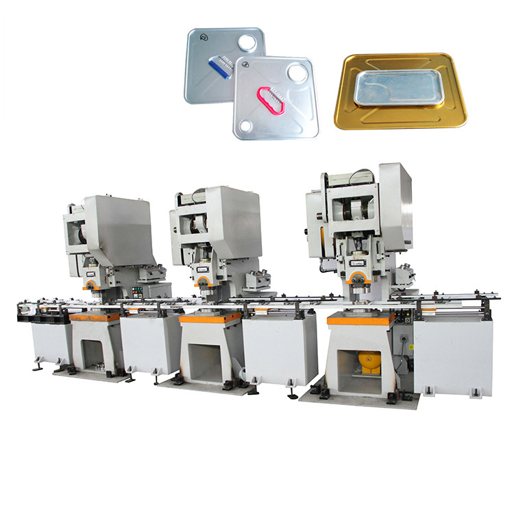 High Speed Automatic Square Tin Can Top Lid Production Line